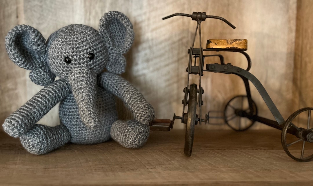 Edward the Elephant Soft Plush Handmade Stuffed Crochet Elephant - Etsy