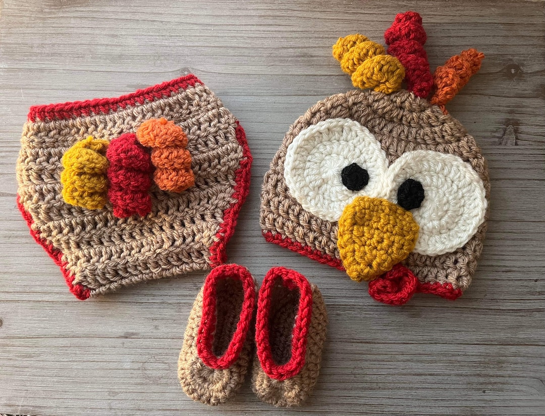 Turkey Newborn Photoshoot Outfit Handmade Crochet Baby Boy Baby Girl ...