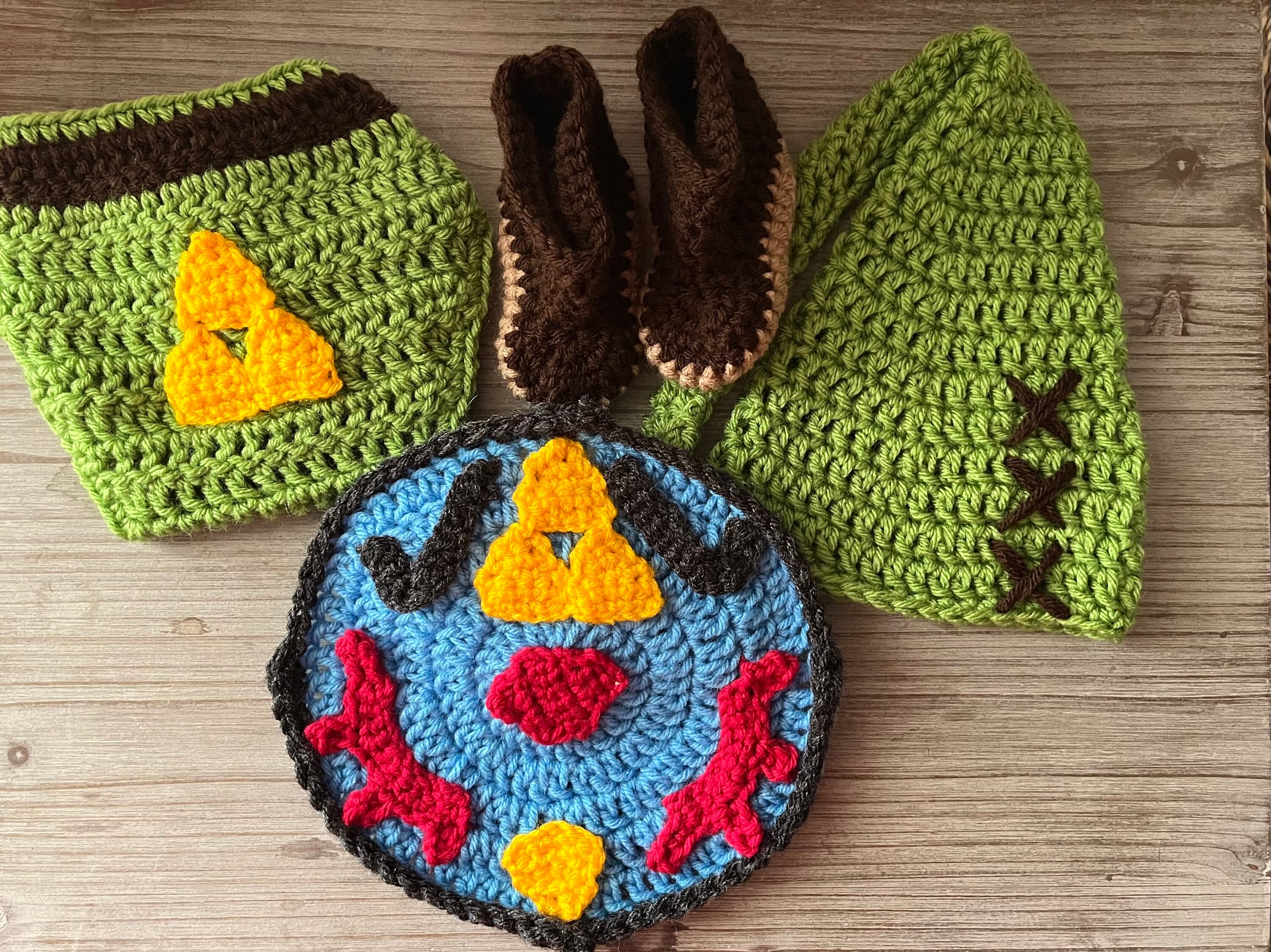 Legend of Zelda Newborn Photoshoot Outfit Handmade Crochet Hat Diaper ...