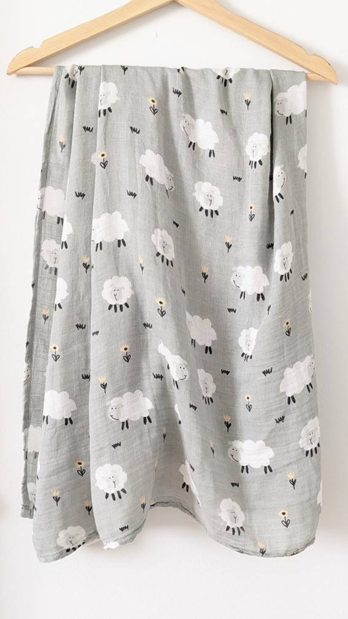 Sheep Bamboo Muslin Large Baby Muslins Baby Gifts Baby - Etsy Canada