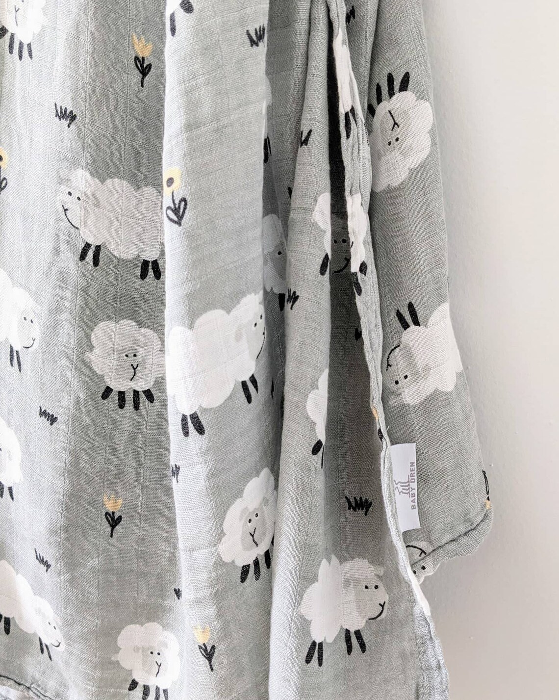 Sheep Bamboo Muslin Large Baby Muslins Baby Gifts Baby - Etsy Canada