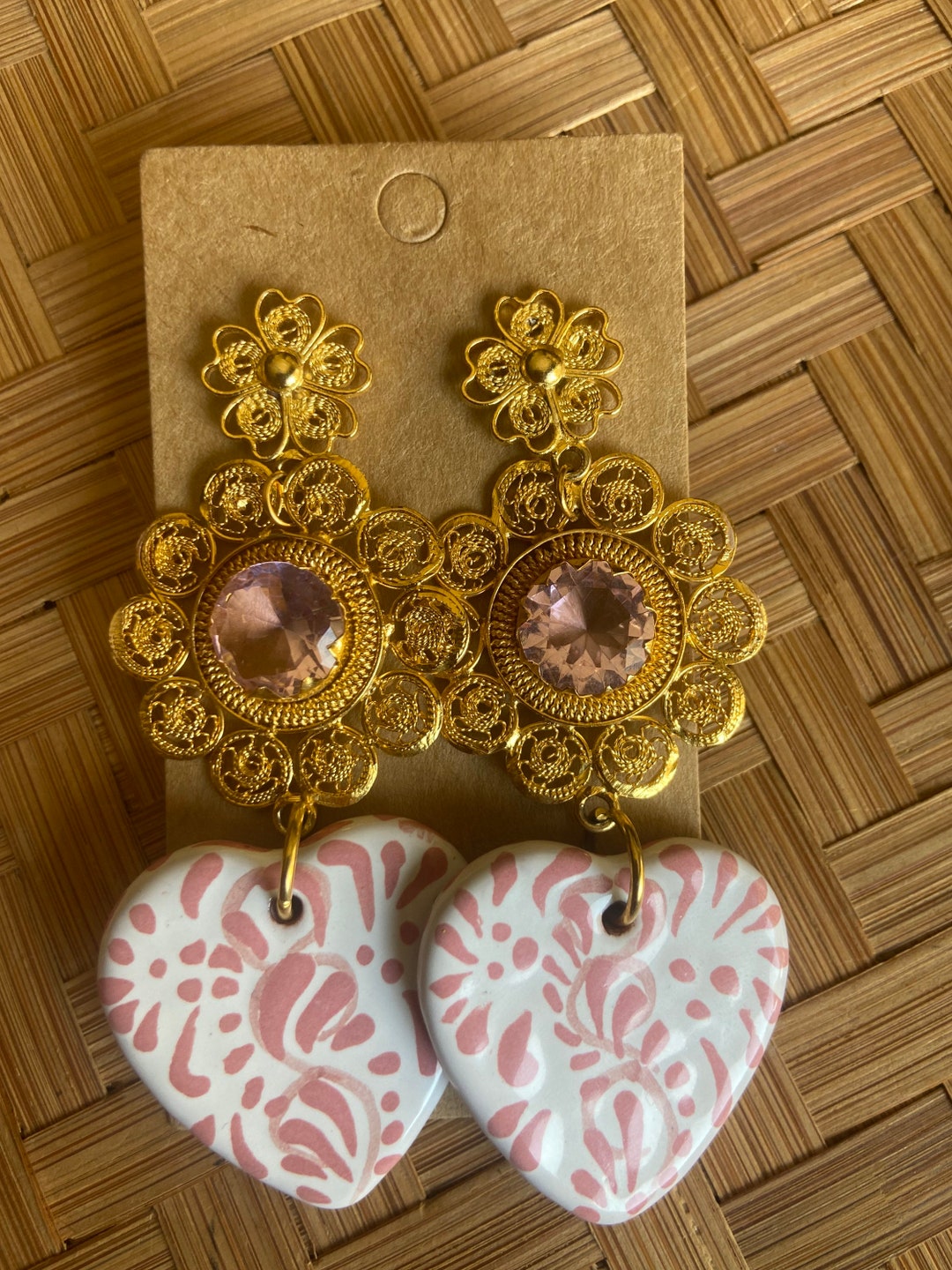 Pink Talavera Heart - Etsy