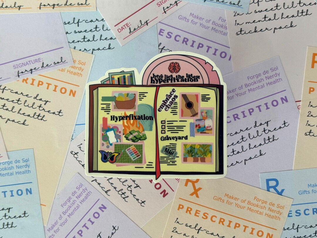 Hyperfixation Graveyard Waterproof Vinyl Sticker | Adhd/neurodivergent ...