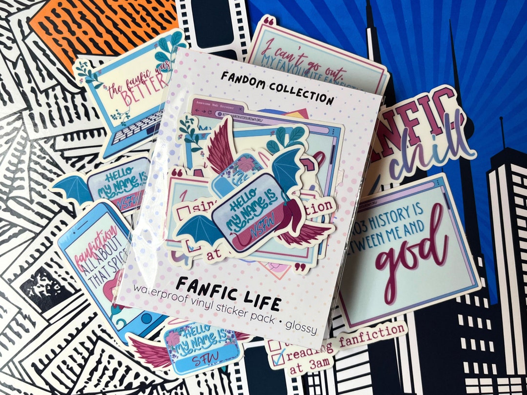 Fanfic Life Waterproof Vinyl Sticker Pack | Fangirl Sticker | for ...