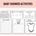 Kids Baby Shower Printable Activity Bundle Digital Download Games Baby ...
