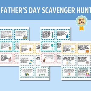 Father's Day Scavenger Hunt Clues | Father's Day Scavenger Hunt Cards丨 ...