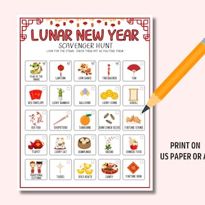 Kids Lunar New Year Scavenger Hunt Game (digital Download) - Etsy