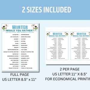 Winter This or That Game | Printable Winter Digital Download | "what ...