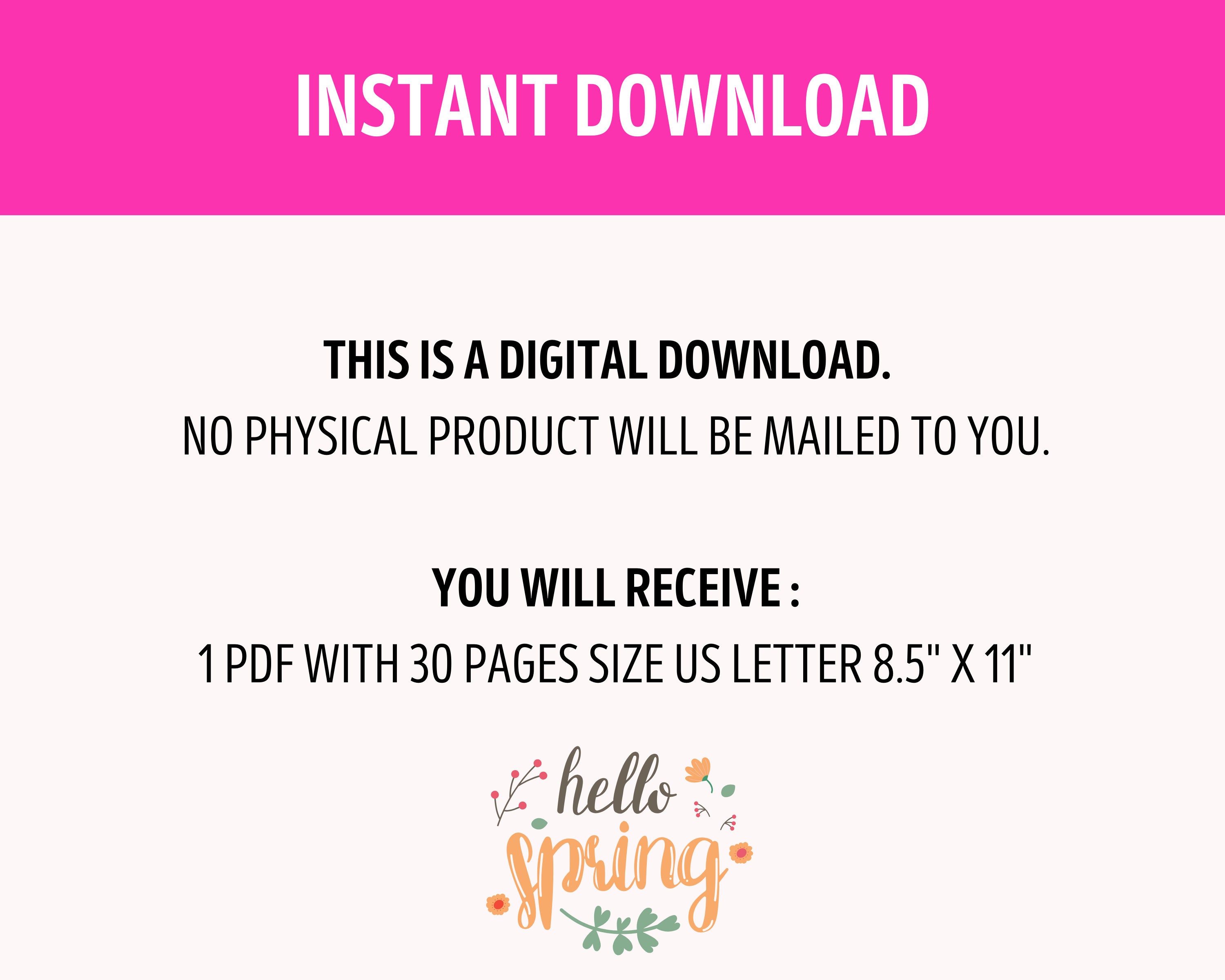 Kids Spring Printable Activity Bundle | Digital Download Games | Spring ...