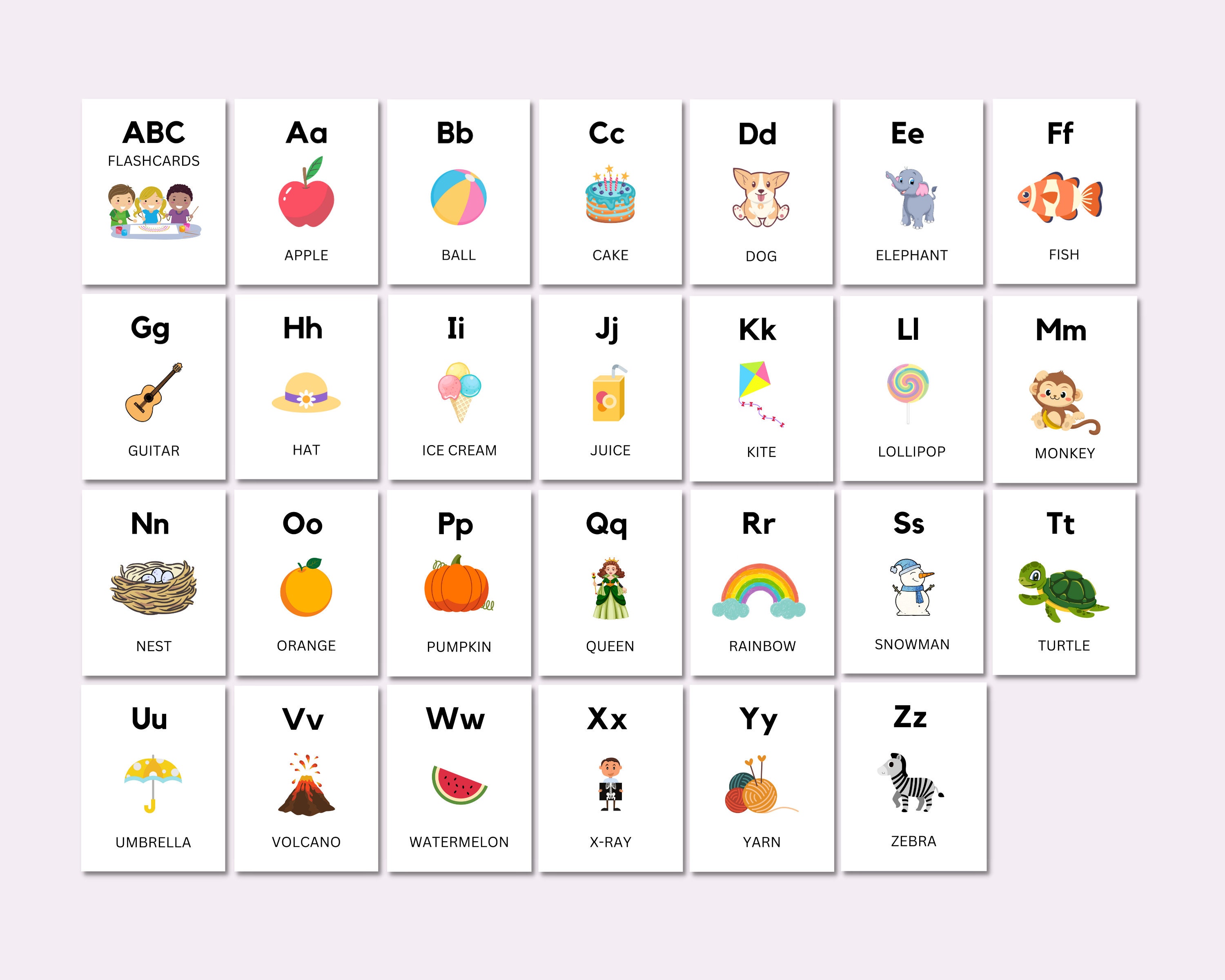 ABC Flashcards Printable: Montessori Preschool Letters (digital ...