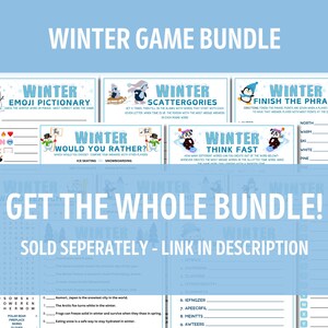 Winter Emoji Pictionary Game: Printable Christmas Activity (PDF) - Etsy