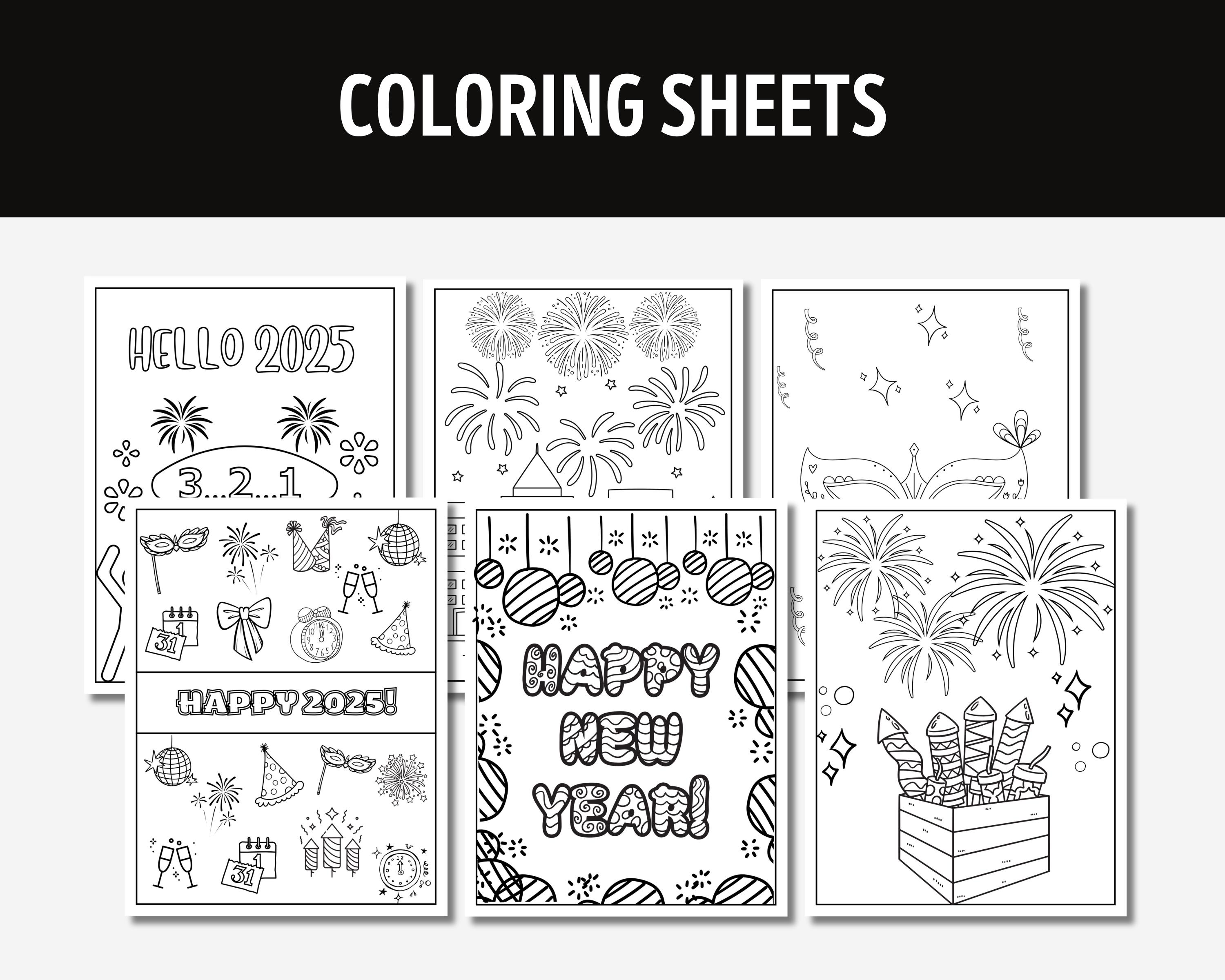 Kid New Years Activity 2025 | Printable New Year's Game | New Year's ...