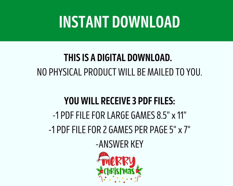 Christmas Word Scramble Game | Printable Christmas Game Digital ...