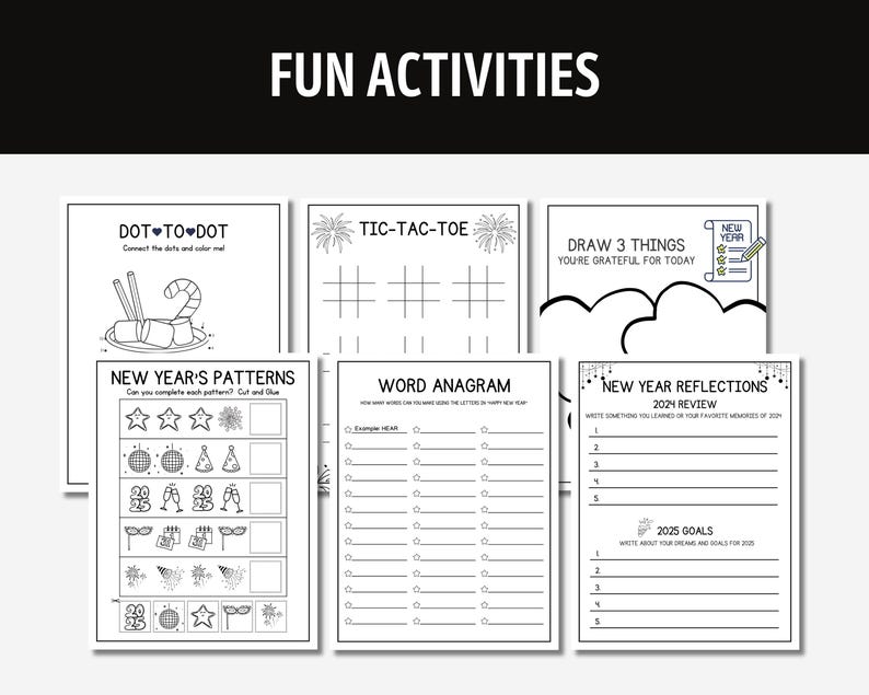 Kid New Years Activity 2025 | Printable New Year's Game | New Year's ...