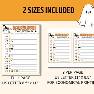 Halloween Emoji Pictionary Game: Printable Party Fun Game for Kids and ...