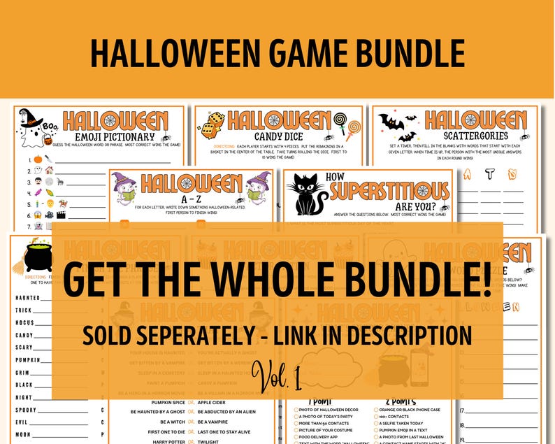 Halloween Superstition Trivia Game: Printable Party Activity (digital ...
