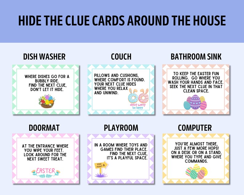 Easter Scavenger Hunt Clues: Kids Easter Riddles (digital Download) - Etsy