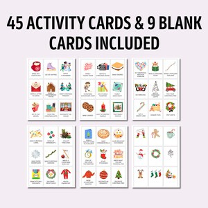 Kids Printable Christmas Activity Cards, Christmas Activities, Advent ...