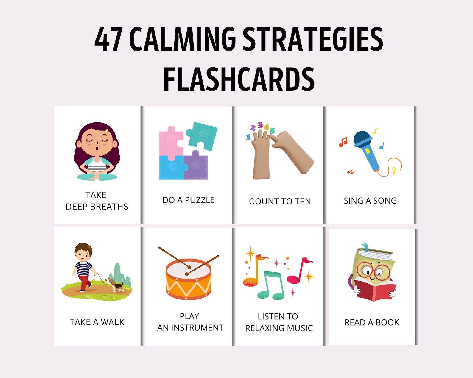 Kids Calming Strategies Flashcards: Emotion Regulation (digital ...