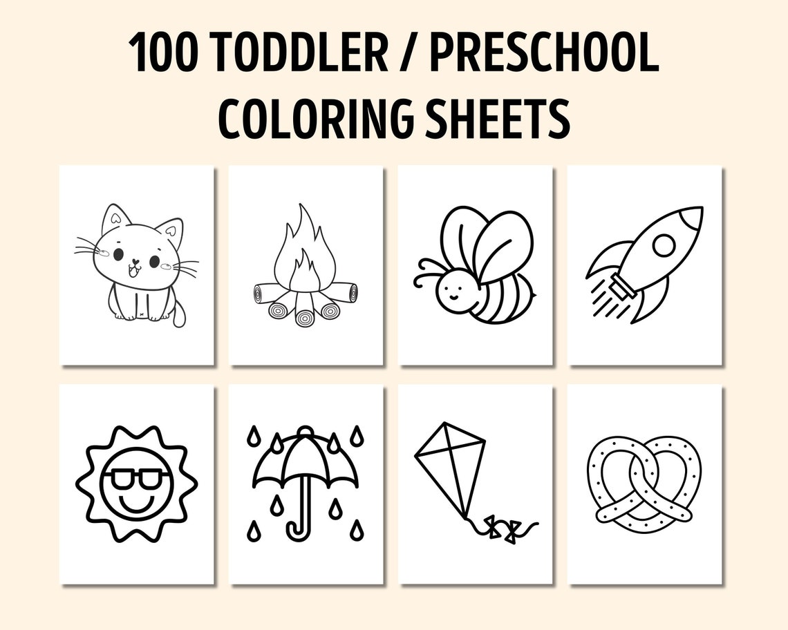 100 Printable Preschool Coloring | Toddler Coloring | Toddler ...
