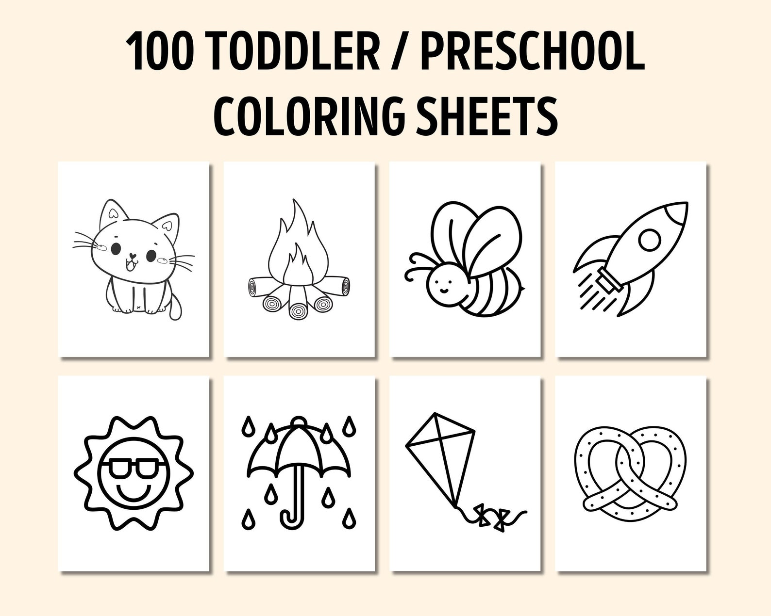 100 Printable Preschool Coloring | Toddler Coloring | Toddler ...