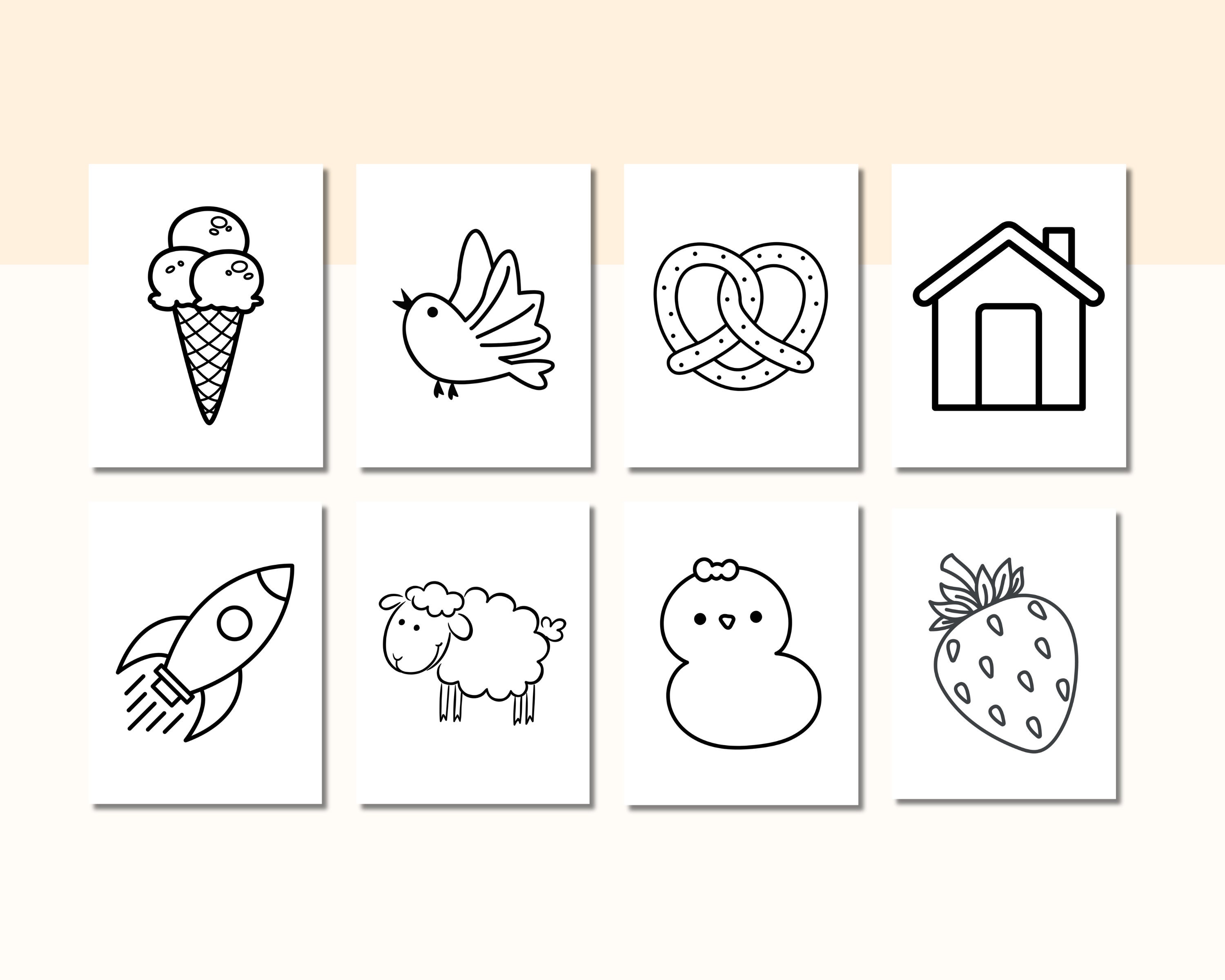 100 Printable Preschool Coloring Toddler Coloring Toddler - Etsy