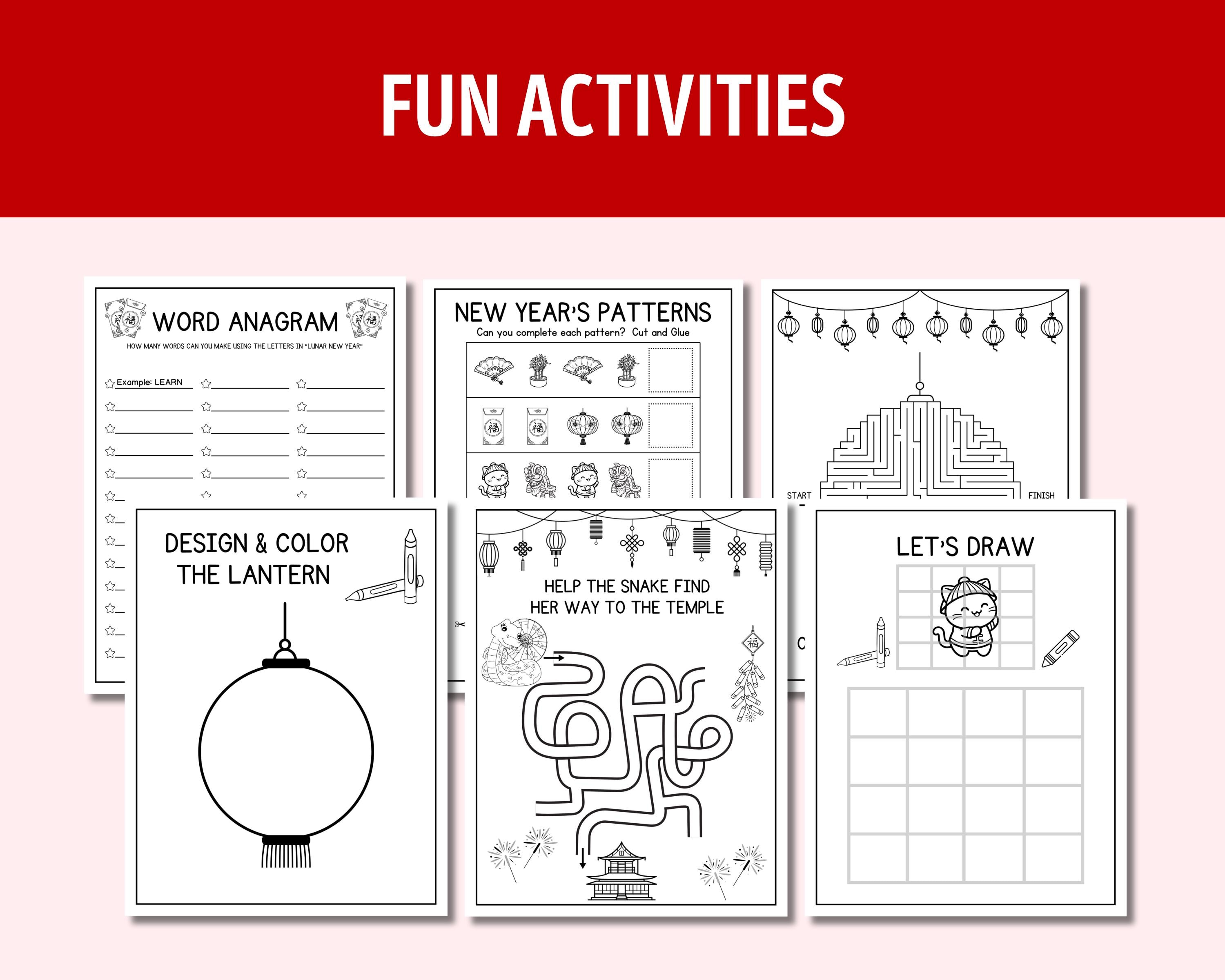 Kids Chinese New Year Activity | Printable Lunar New Year's Game ...