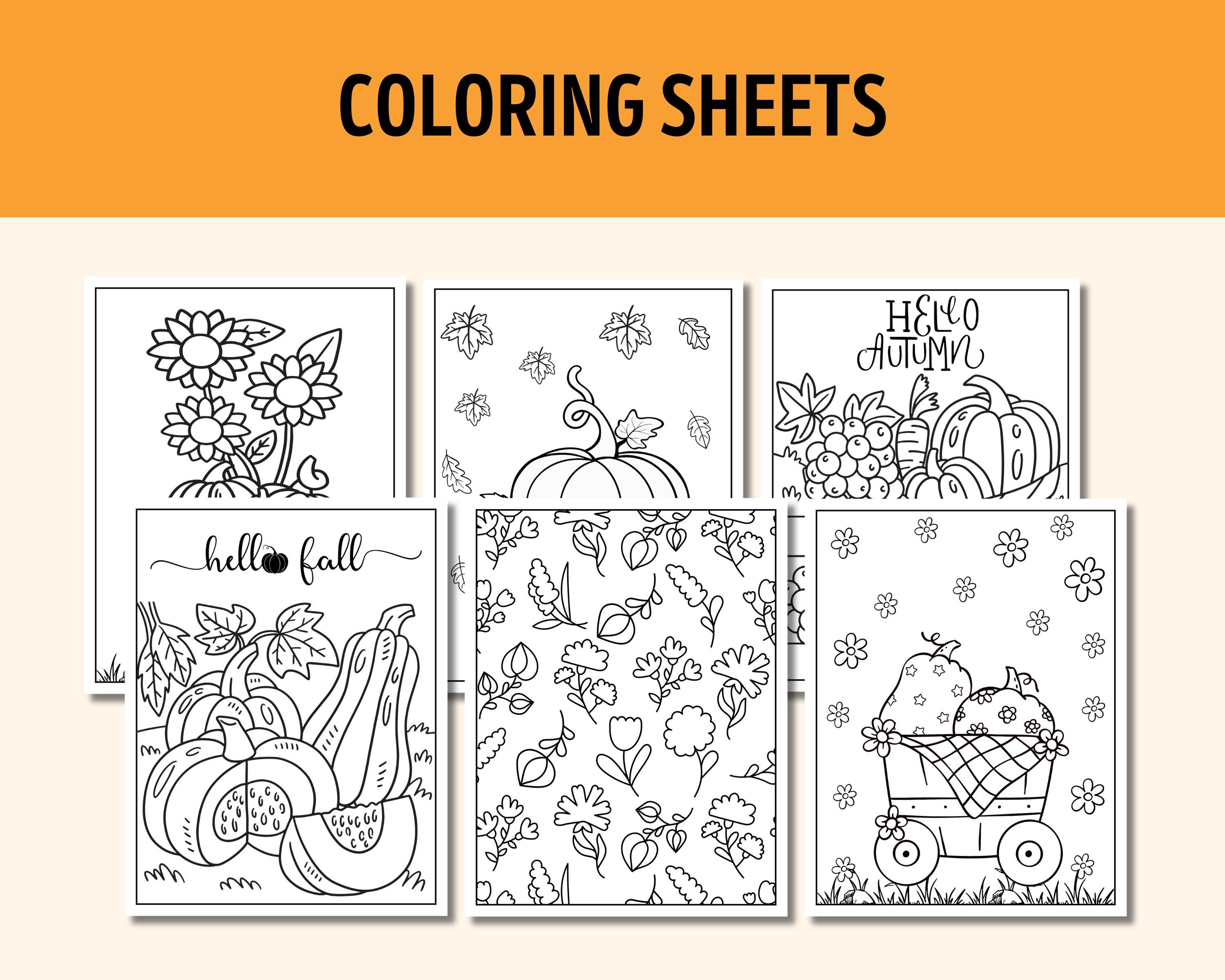 Kids Fall Activity Bundle: Autumn Games & Coloring Pages (digital ...
