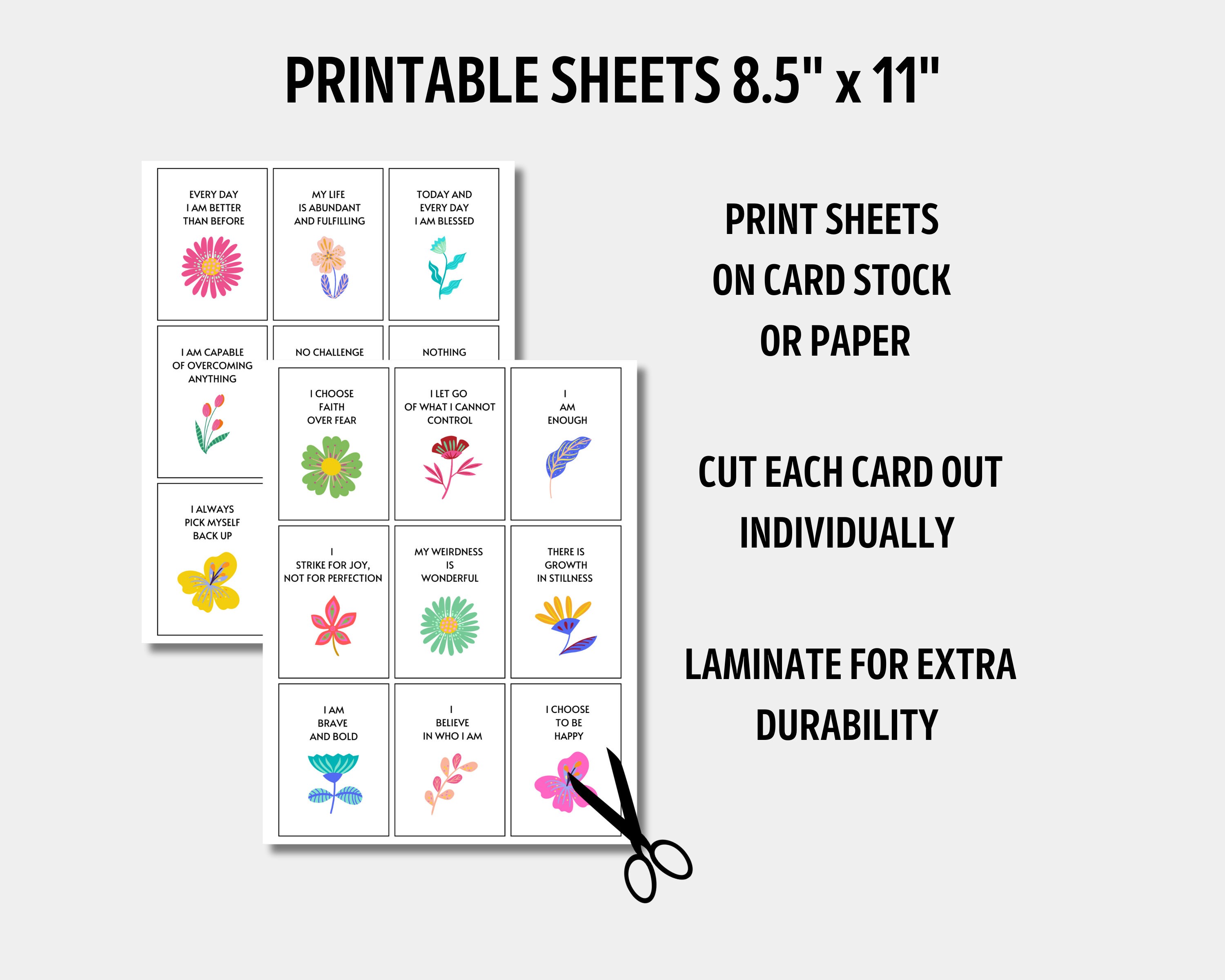 54 Printable Positive Affirmation Cards, Motivational Affirmation Cards ...