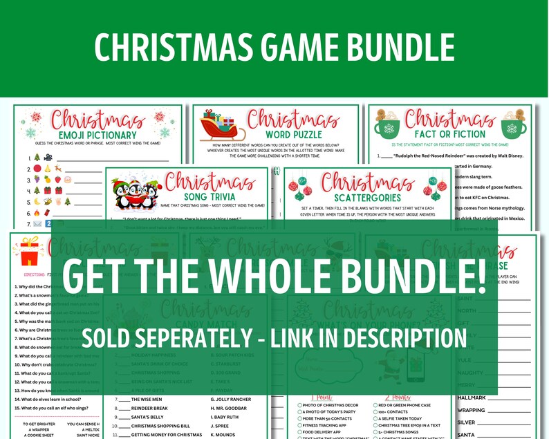 Christmas Scattergories Game: Printable Family Activity (digital ...
