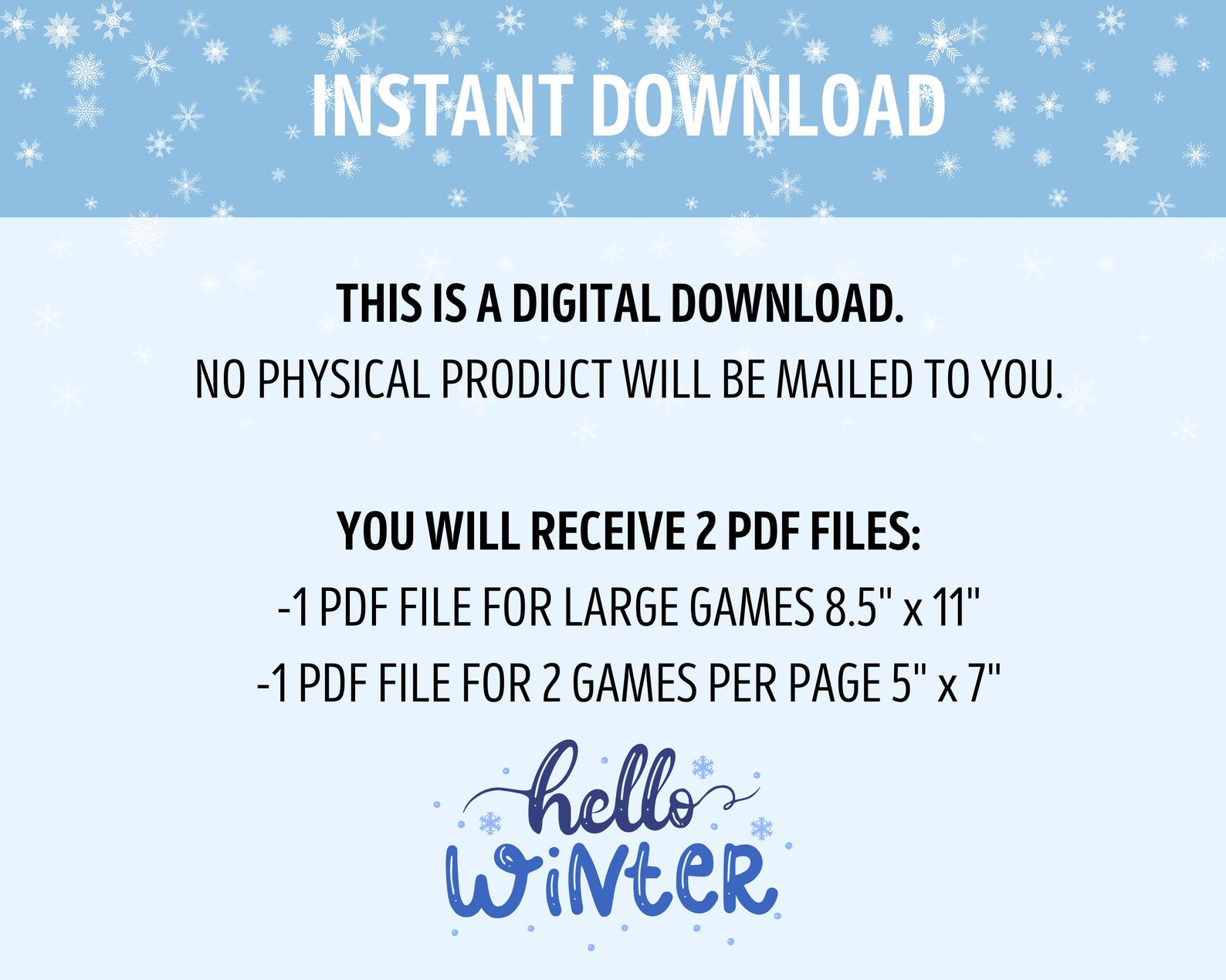 Winter Scattergories Game | Printable Digital Download | Family ...