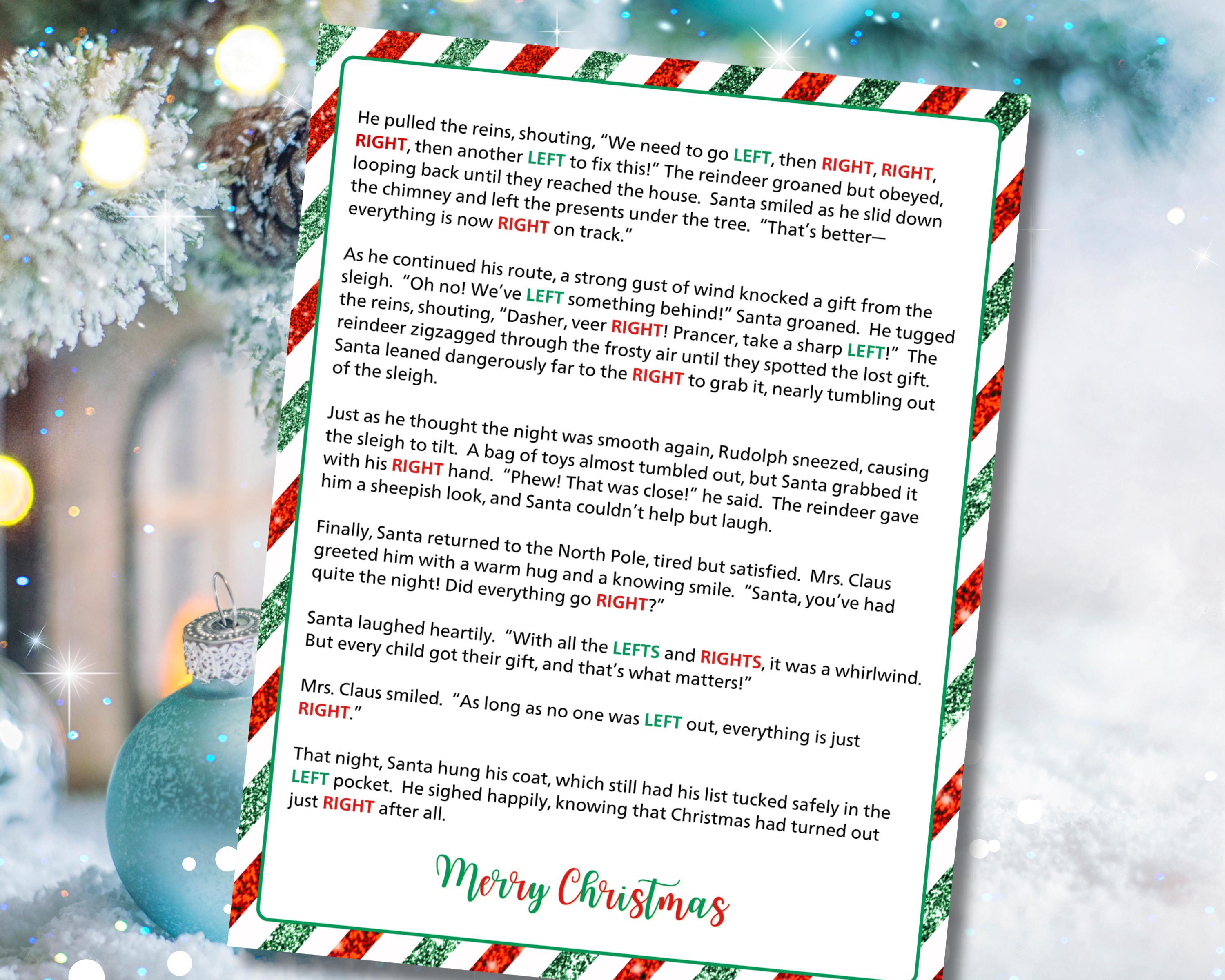 Christmas Left Right Gift Exchange Game: Printable Story (PDF) - Etsy