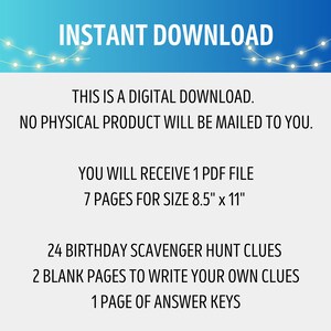 24 Birthday Scavenger Hunt Clues: Birthday Games | Treasure Hunt ...