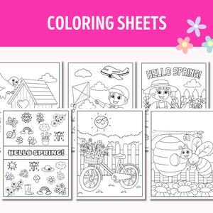 Kids Spring Printable Activity Bundle | Digital Download Games | Spring ...