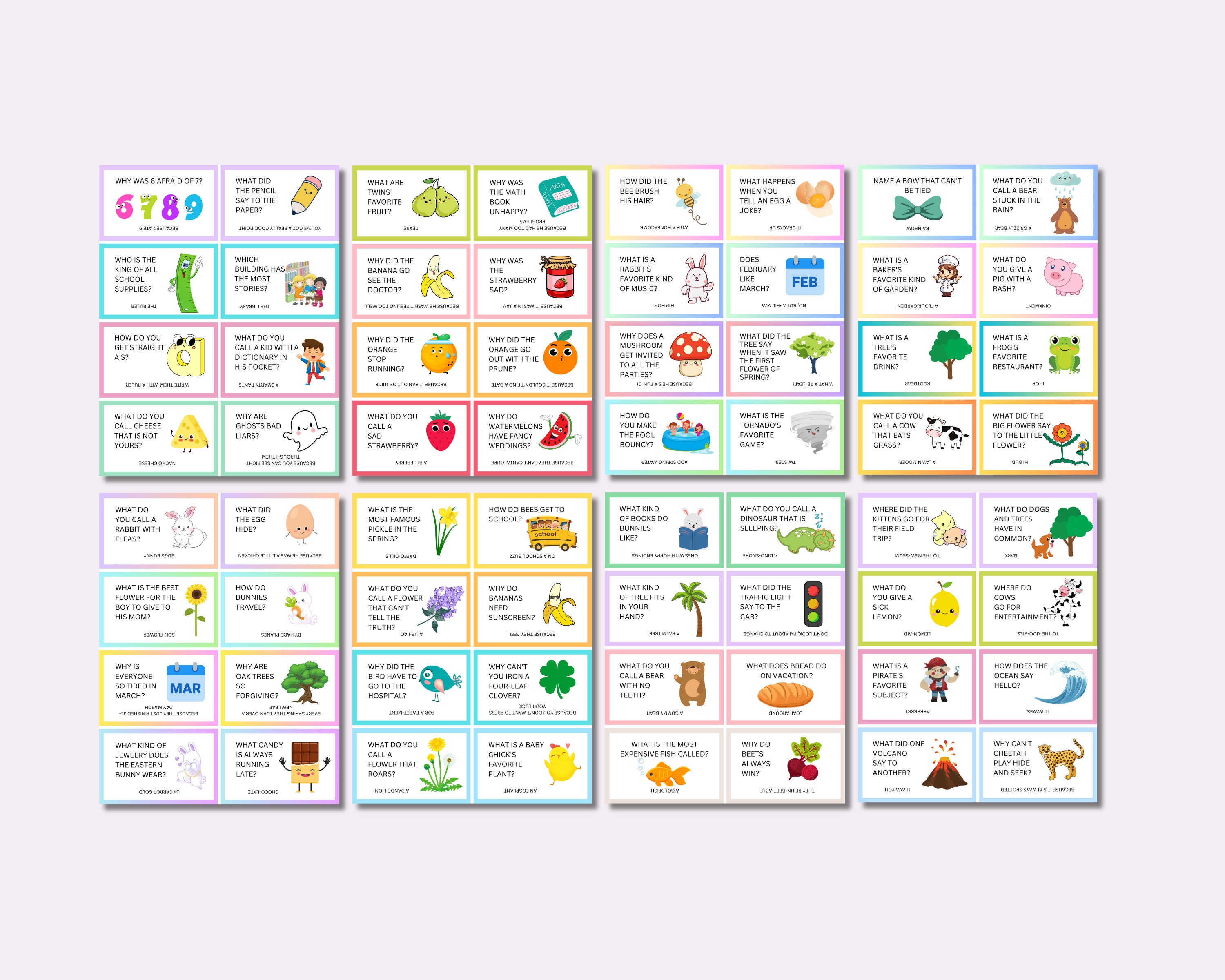 64 Kids Lunchbox Jokes Printable: School Riddles (digital Download) - Etsy