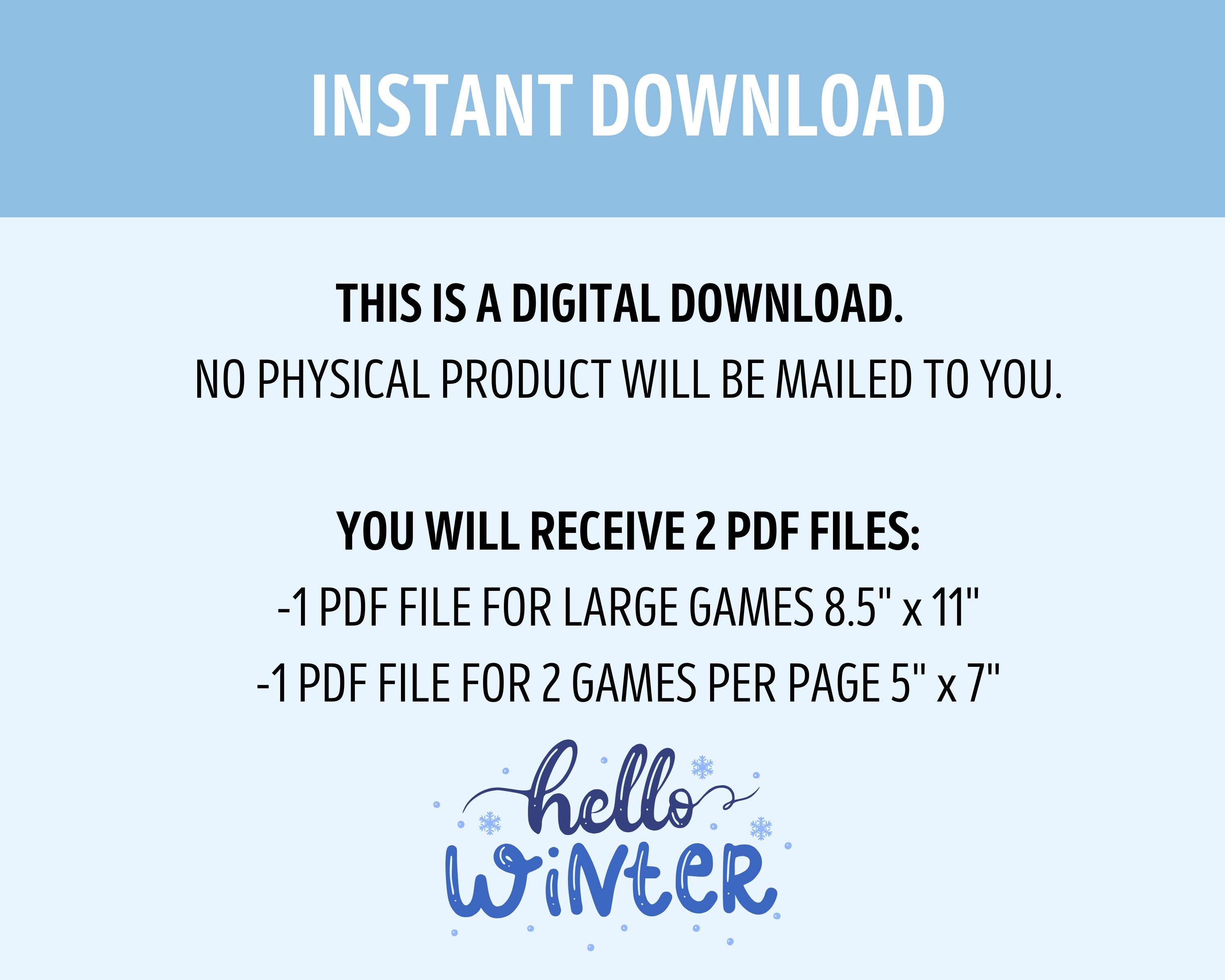Winter Finish the Phrase Game: Printable Party Activity (digital ...