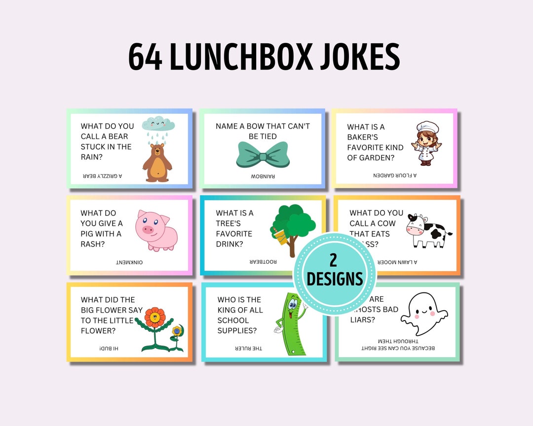64 Lunchbox Jokes Printable, Jokes for Kids, School Jokes, Lunch Box ...