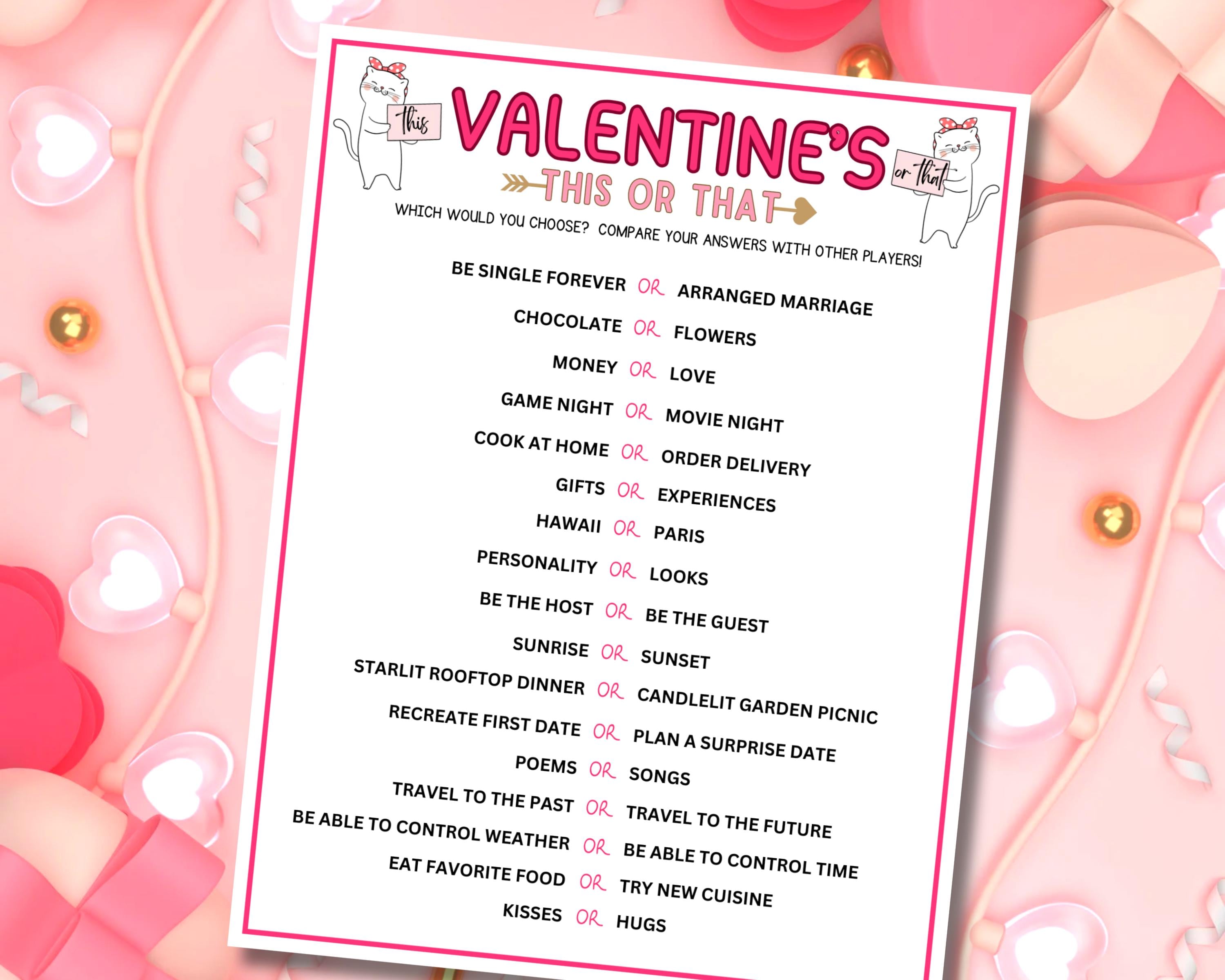 Valentine's This or That Game | Printable Valentine Games Digital ...