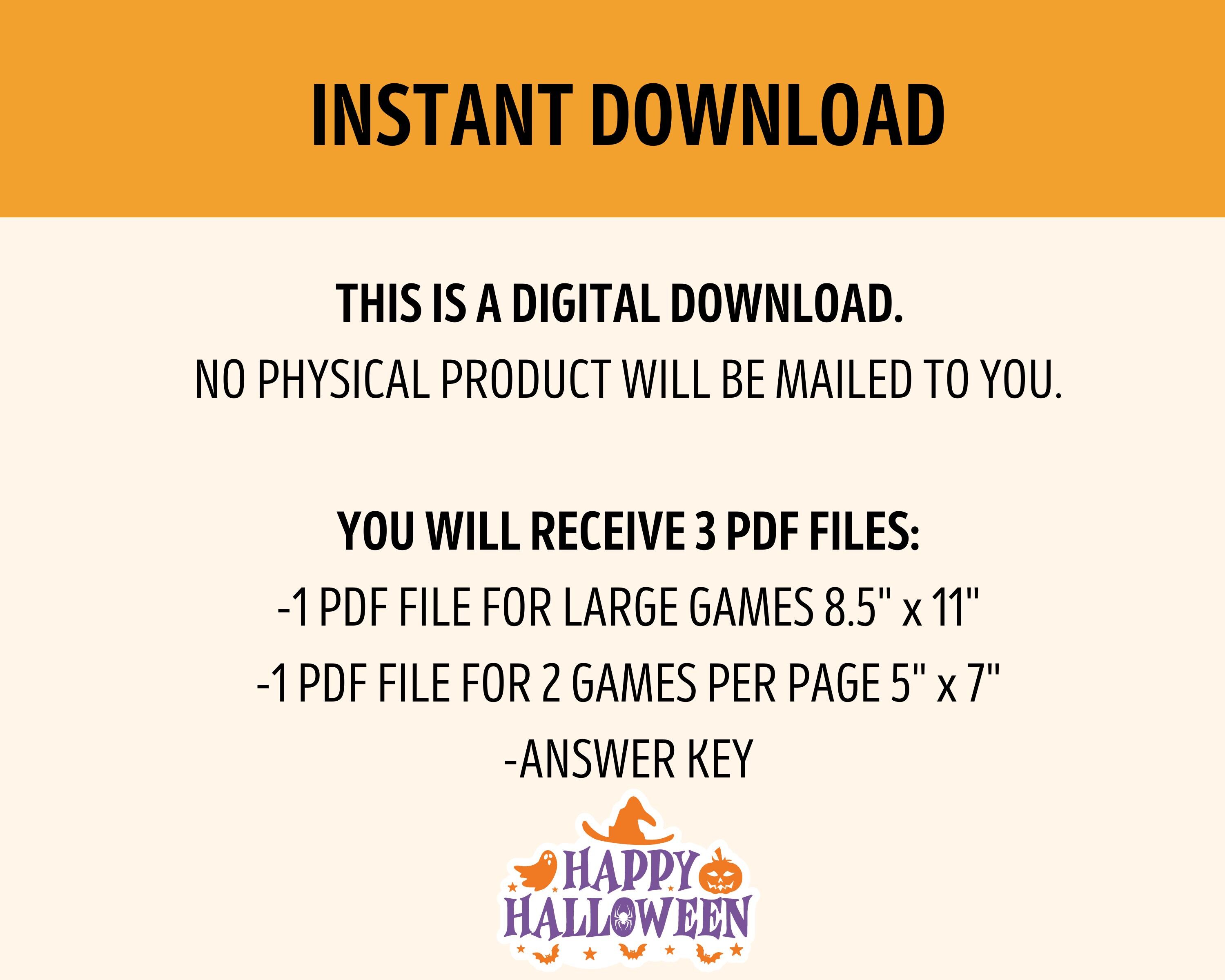 Halloween Word Scramble Game | Printable Halloween Game Digital ...