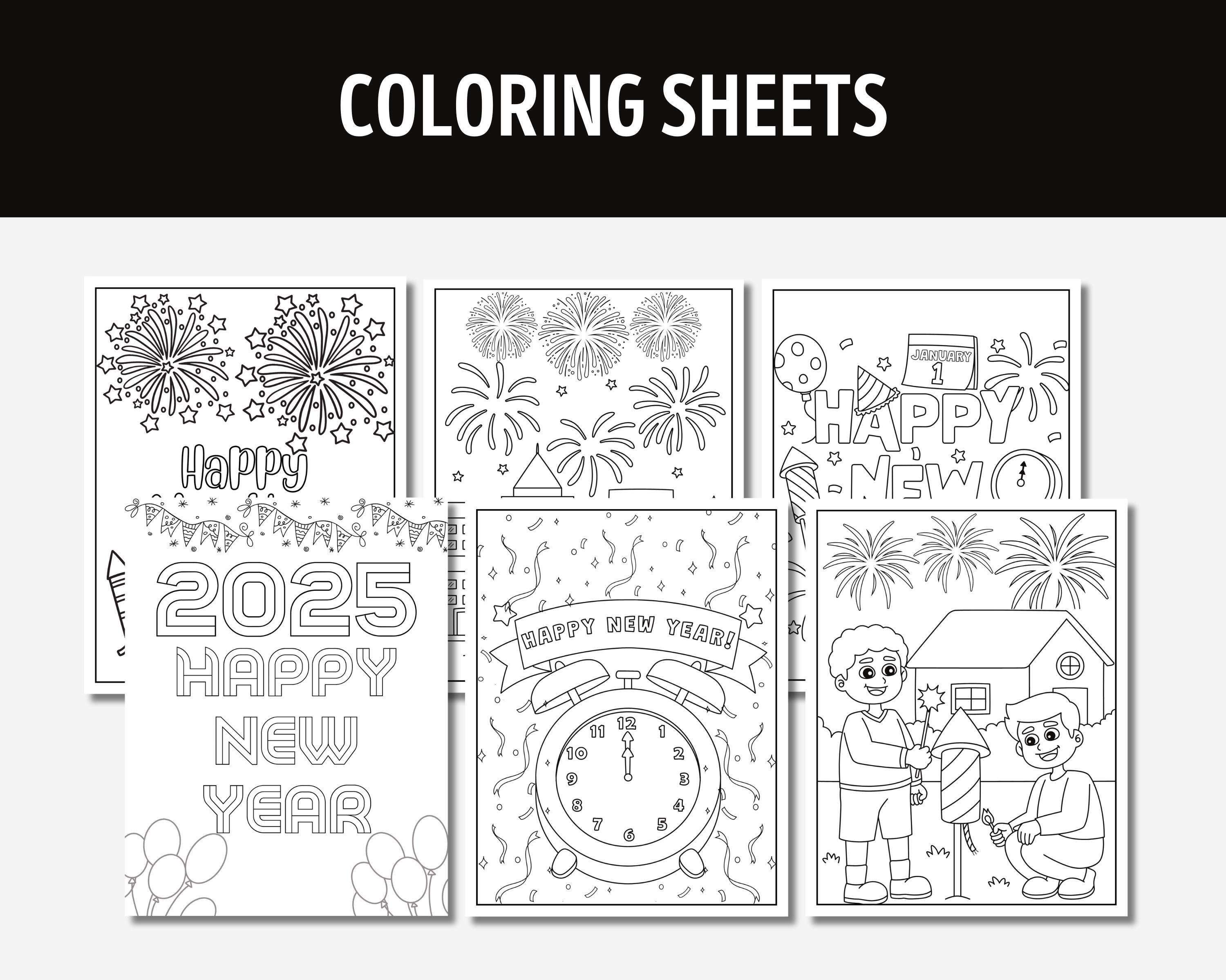 Kid New Years Activity 2025 | Printable New Year's Game | New Year's ...