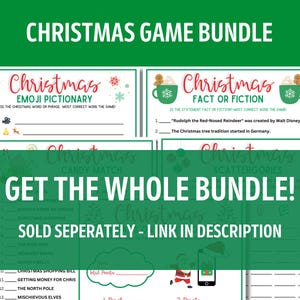 Christmas Word Puzzle Game: Printable Party Activity (digital Download ...