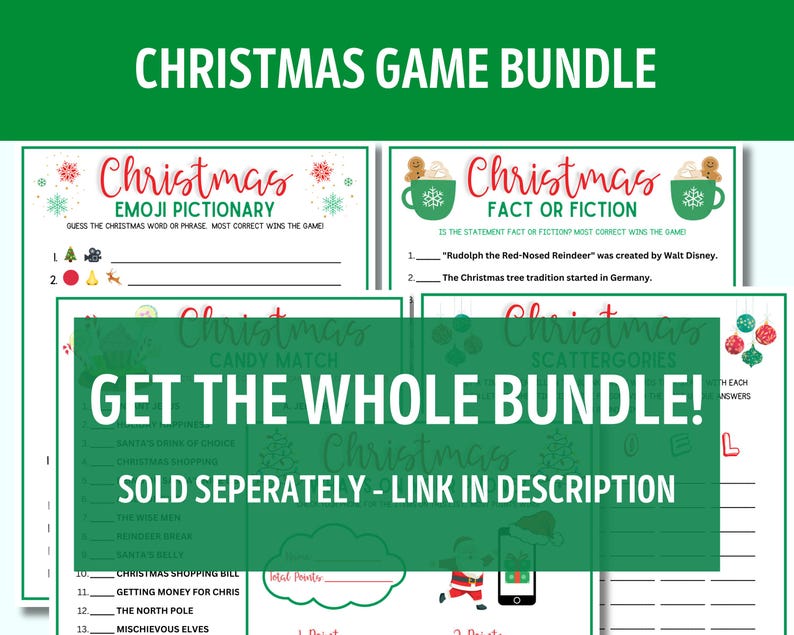 Christmas Word Puzzle Game: Printable Party Activity (digital Download ...