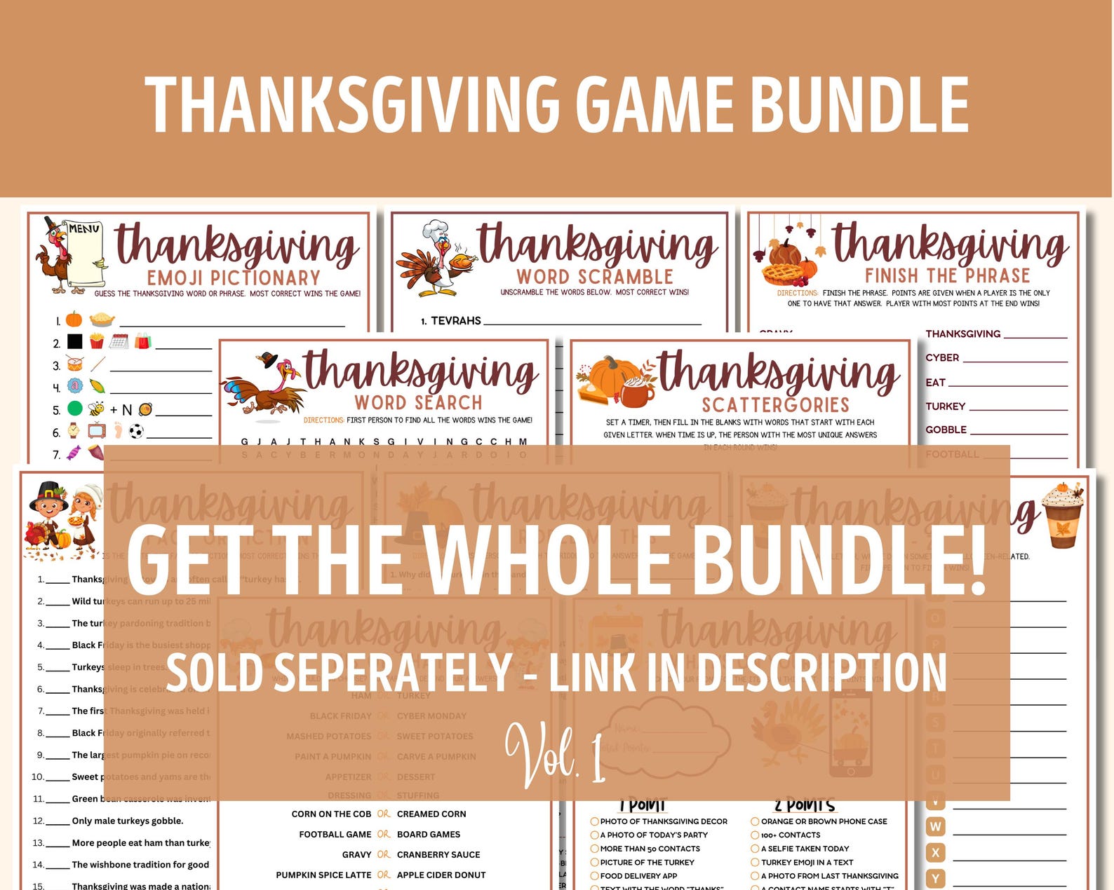 Thanksgiving Word Search Game: Printable Holiday Fun (digital Download ...