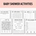 Kids Baby Shower Printable Activity Bundle | Digital Download Games ...