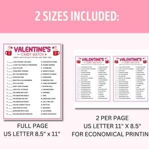 Valentine's Candy Match Game | Printable Valentine Games Digital ...