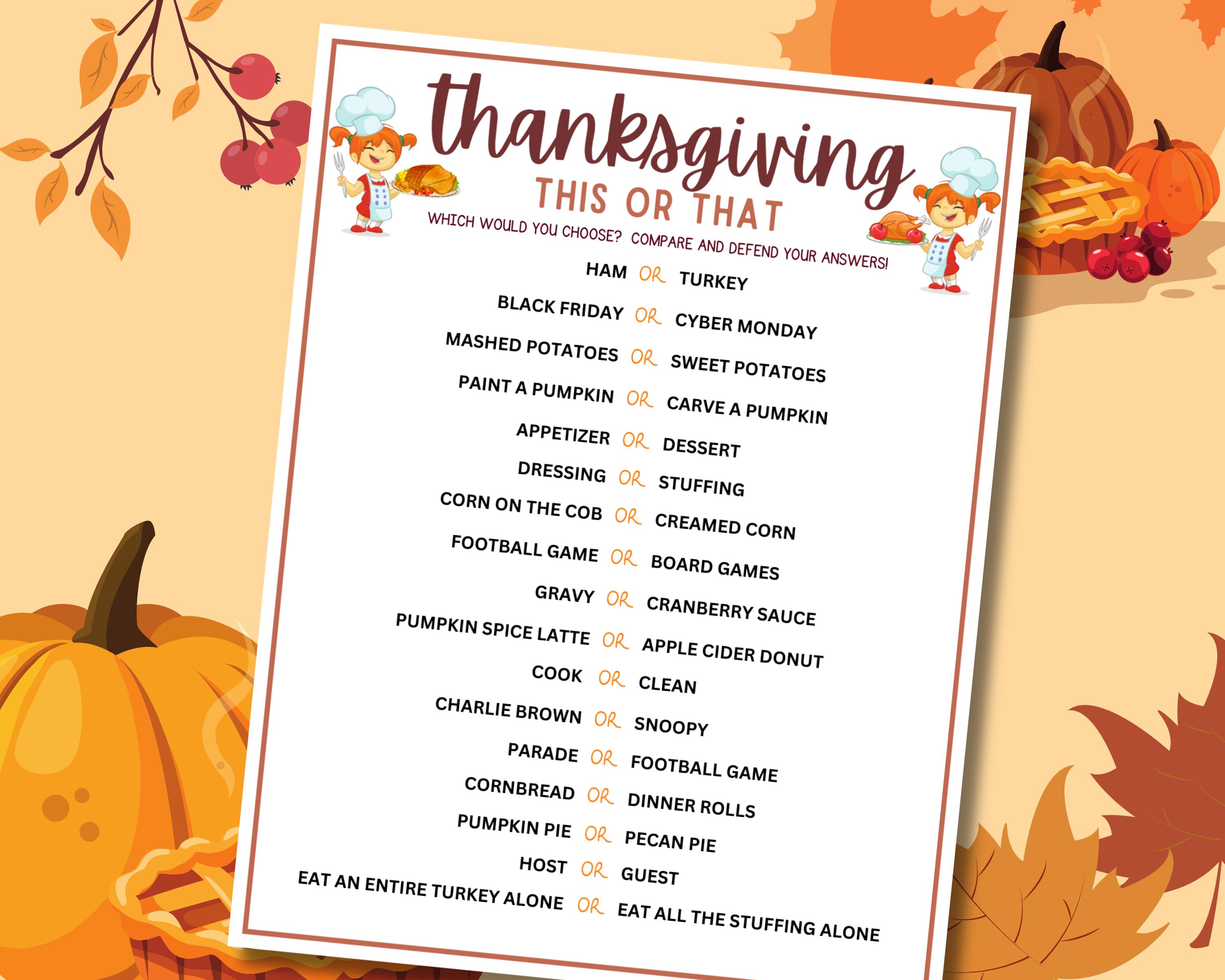 10 Thanksgiving Game Bundle Family Friendly | Thanksgiving Game ...