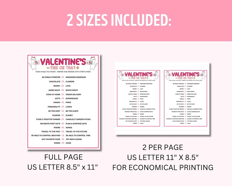 Valentine's This or That Game | Printable Valentine Games Digital ...
