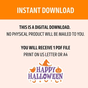 Kids Halloween Scavenger Hunt Game Printable Halloween Game Digital ...
