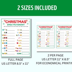 Christmas Emoji Pictionary Game: Printable Party Activity (digital ...