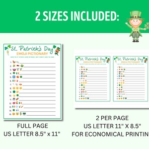 St. Patrick's Emoji Pictionary Game: Printable Party Activity (digital ...